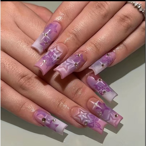 Makeup | Airbrush Star With Gems Press On Nails | Poshmark